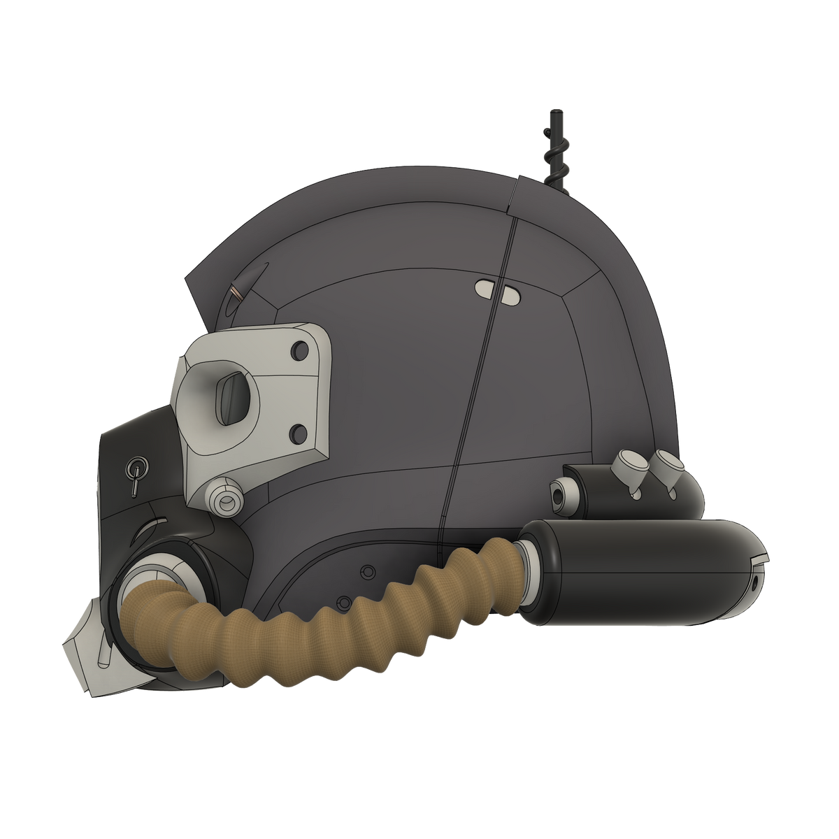 Fallout T-65 Power Armor Helmet | Scaled to Fit | Raw DIY Kit – 3D Cauldron