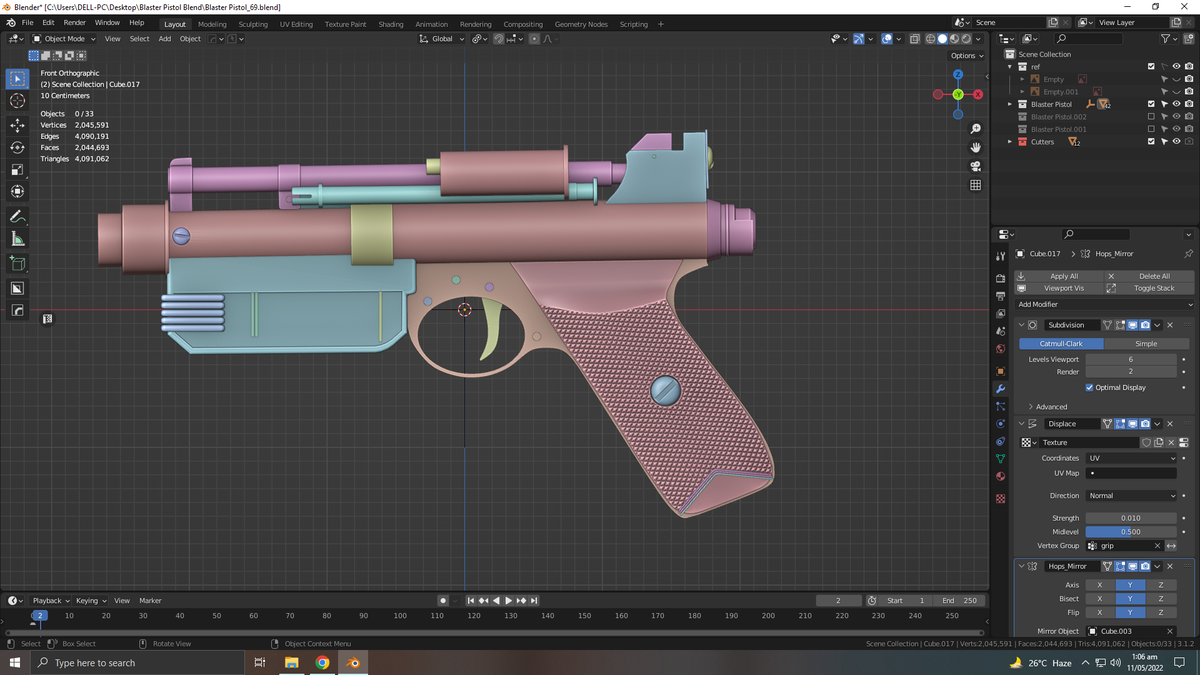 Obi-Wan Blaster with Moving Parts – 3D Cauldron