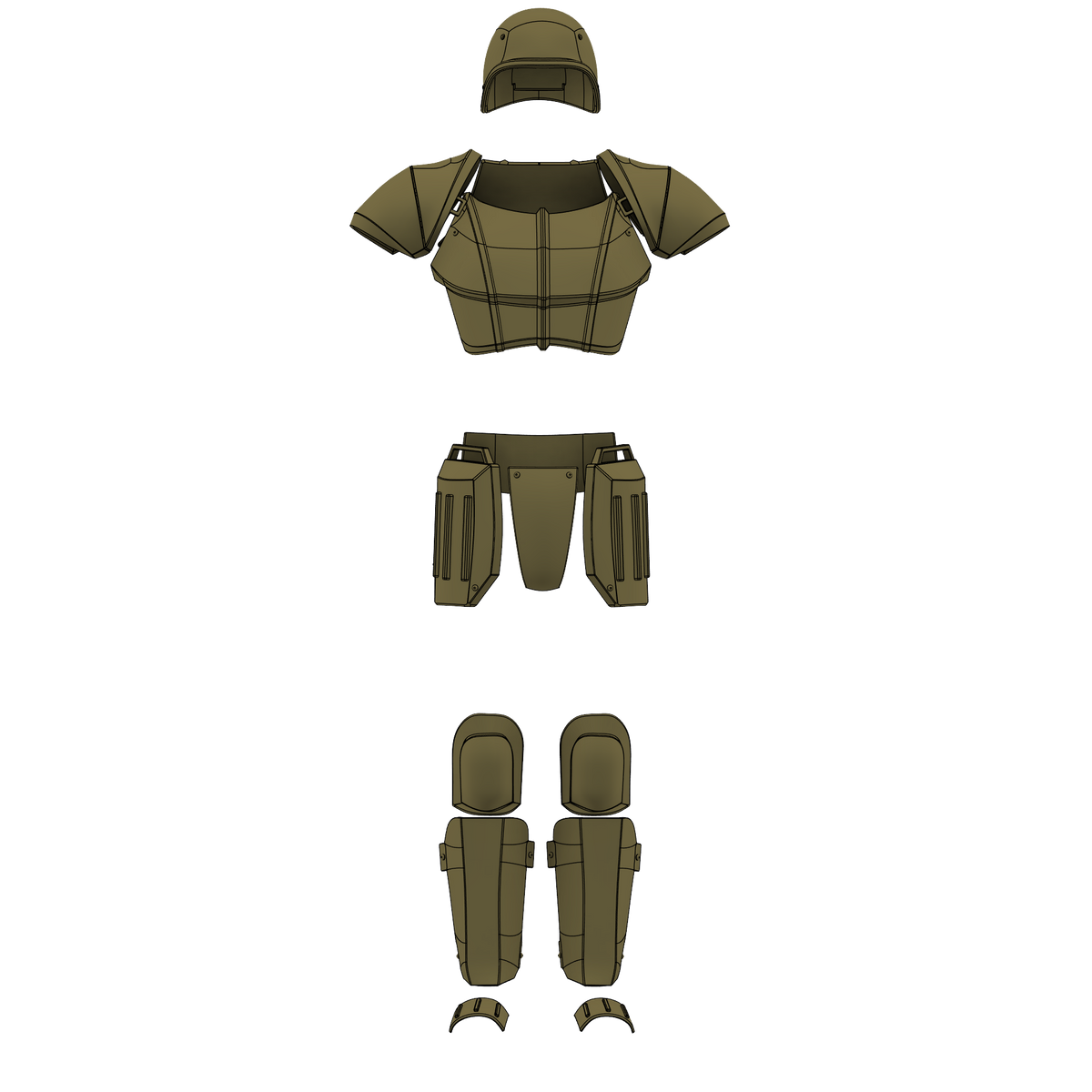 Fallout Combat Armor | New Vegas | Scaled to Fit! | Raw DIY Kit – 3D ...